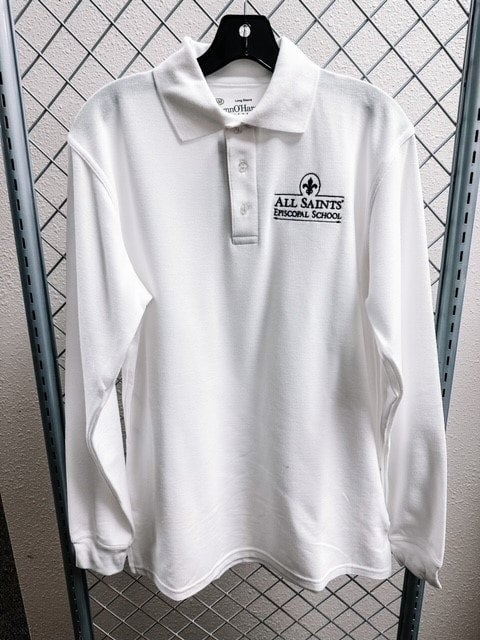 Uniform Polo 8766/Adult LS White | The 51 Campus Store
